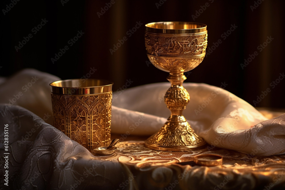 An image that portrays the solemnity of the Christian chalice ...