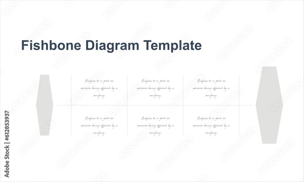 fishbone diagram fish shaped infographic with small circle dot ...