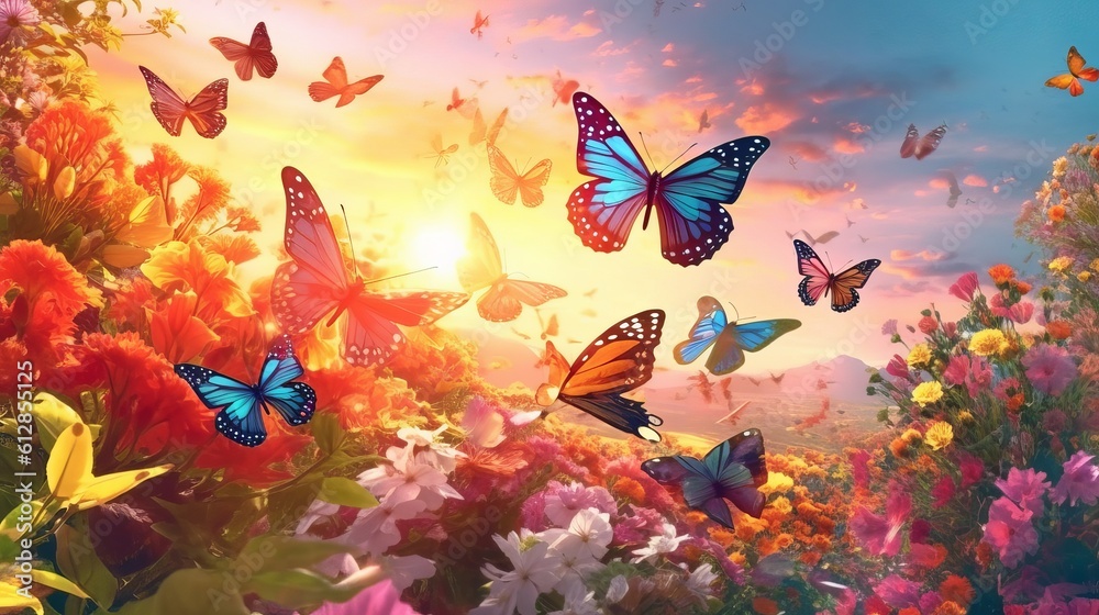 Butterfly on the Meadow - Mesmerizing Motion: Captivating Animated ...