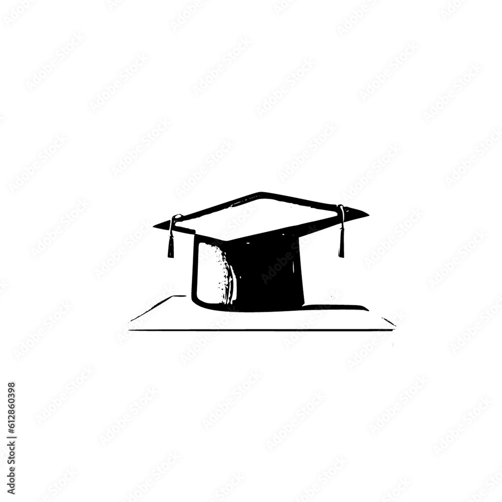 Black graduation hat isolated on transparent background, Graduation hat ...