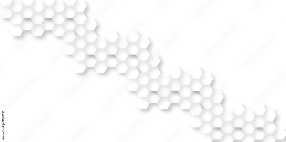 3d rendered illustration of a dna. Hexagon concept design abstract ...
