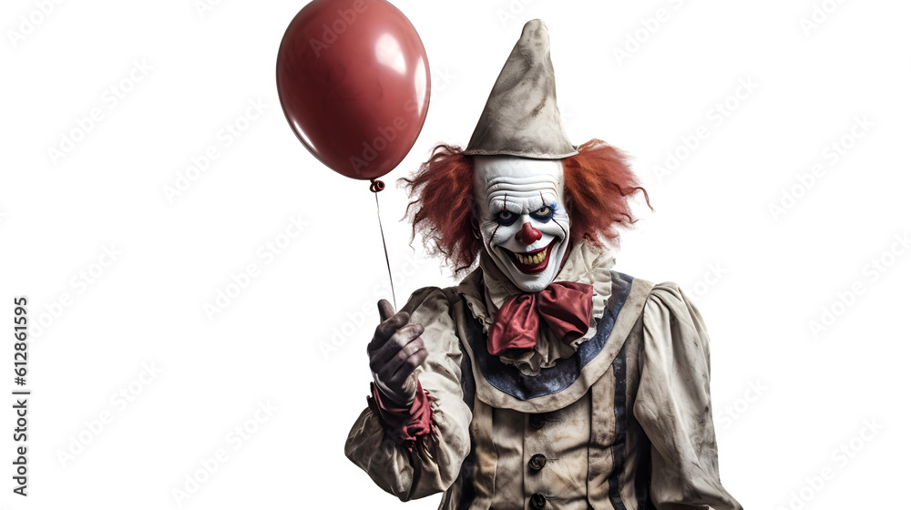Scary Clown Isolated on Transparent Background PNG - Generative AI ...