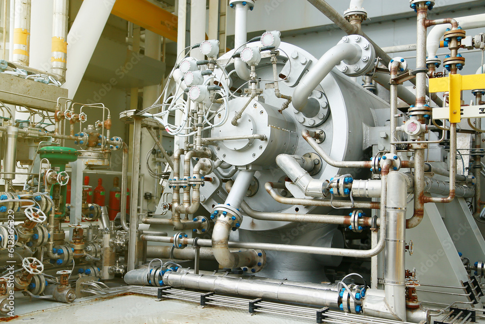 Machine turbine in oil and gas plant for drive compressor unit for ...