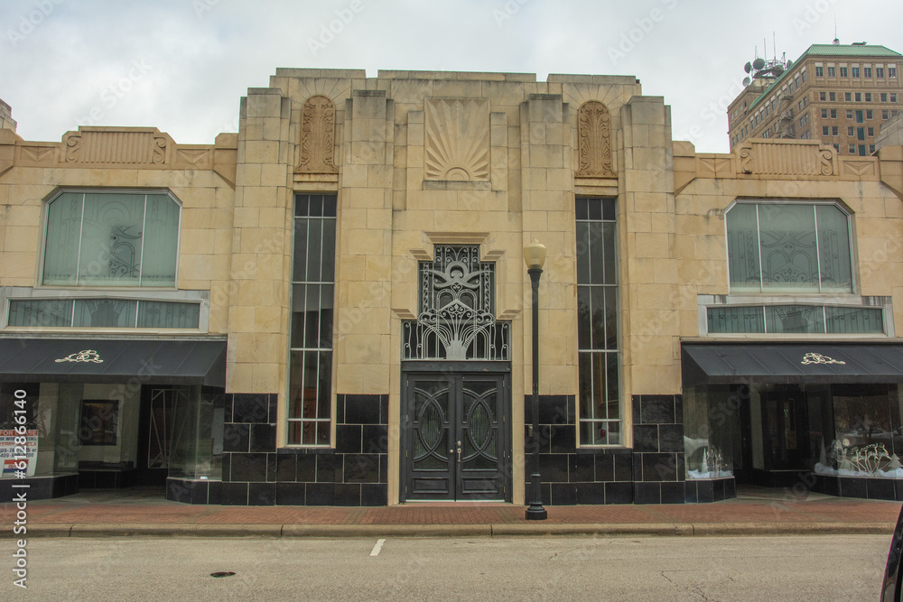 Beaumont, USA – December 8, 2022 - The Zig-Zag Art Deco style Kyle ...