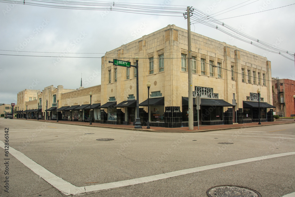 Beaumont, USA – December 8, 2022 - The Zig-Zag Art Deco style Kyle ...