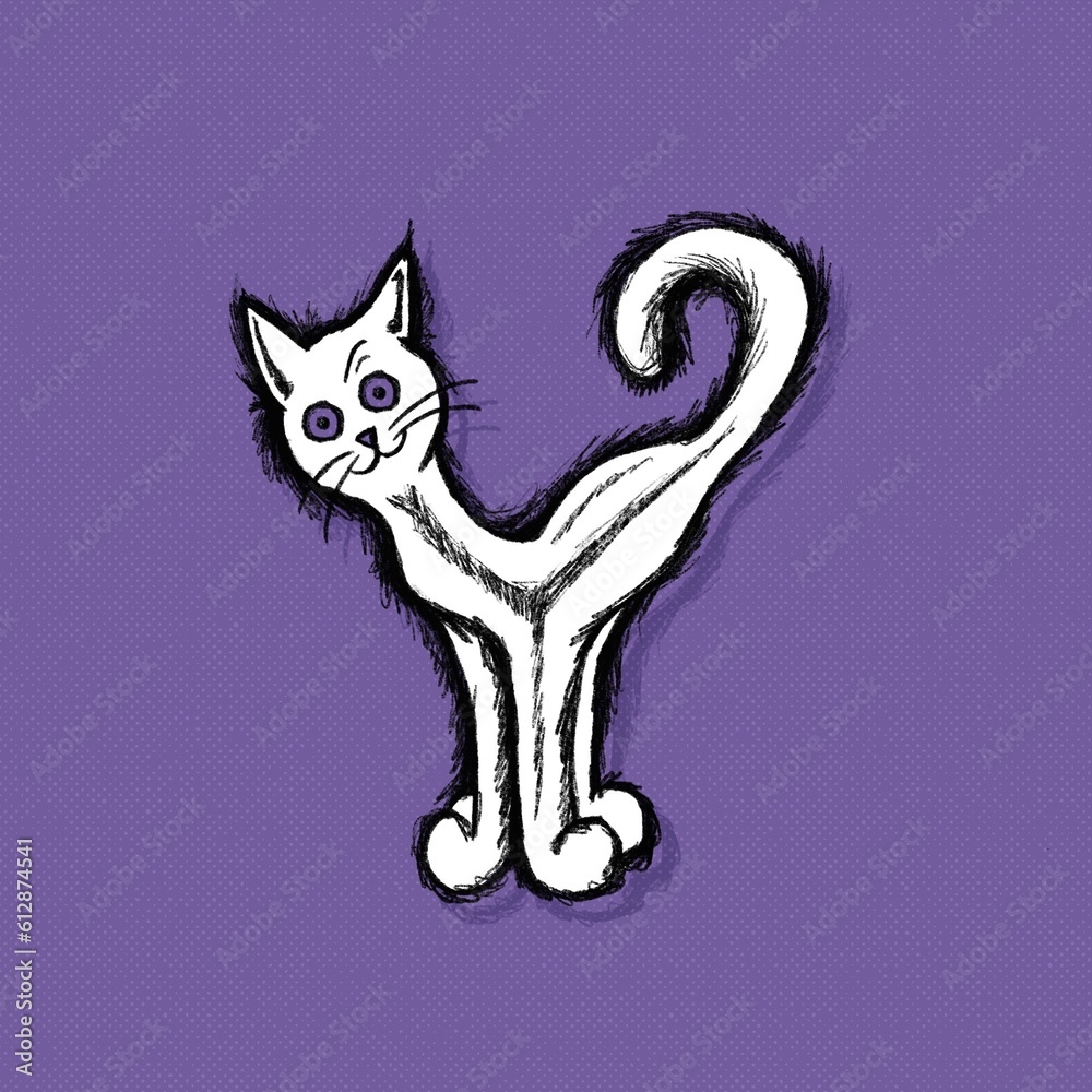 Cat Alphabet Letters, Illustration of kitty in shape of letter Y Stock ...