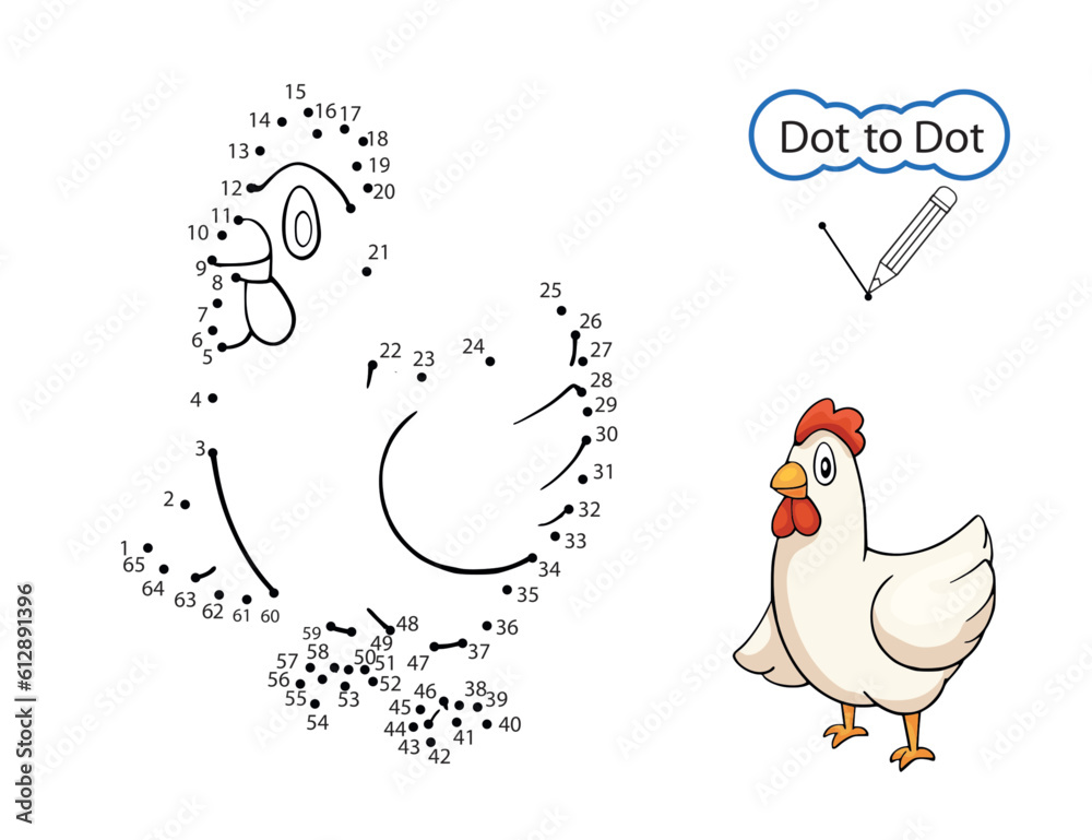 Dot to dot game. Kids activity education worksheet. Art game. Finish ...