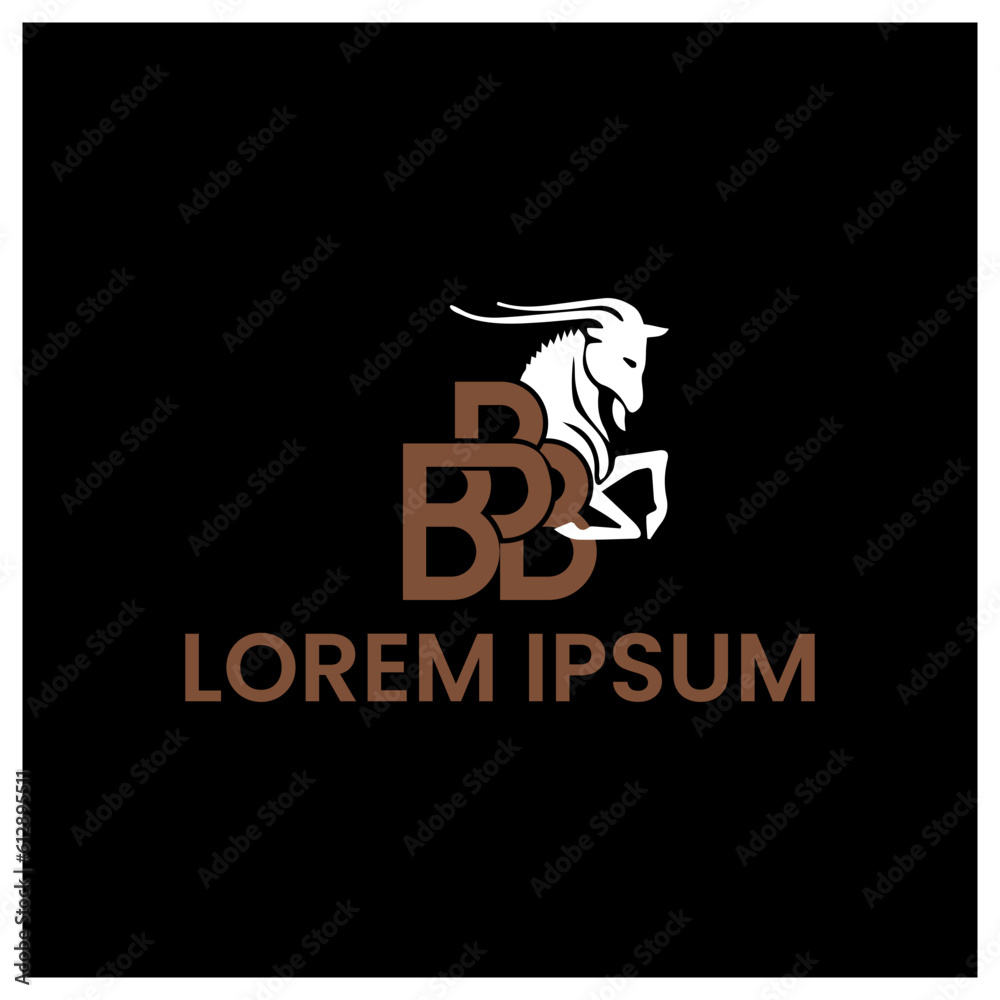 BBB three-letter wings iconic logo design vector.Modern abstract letter ...