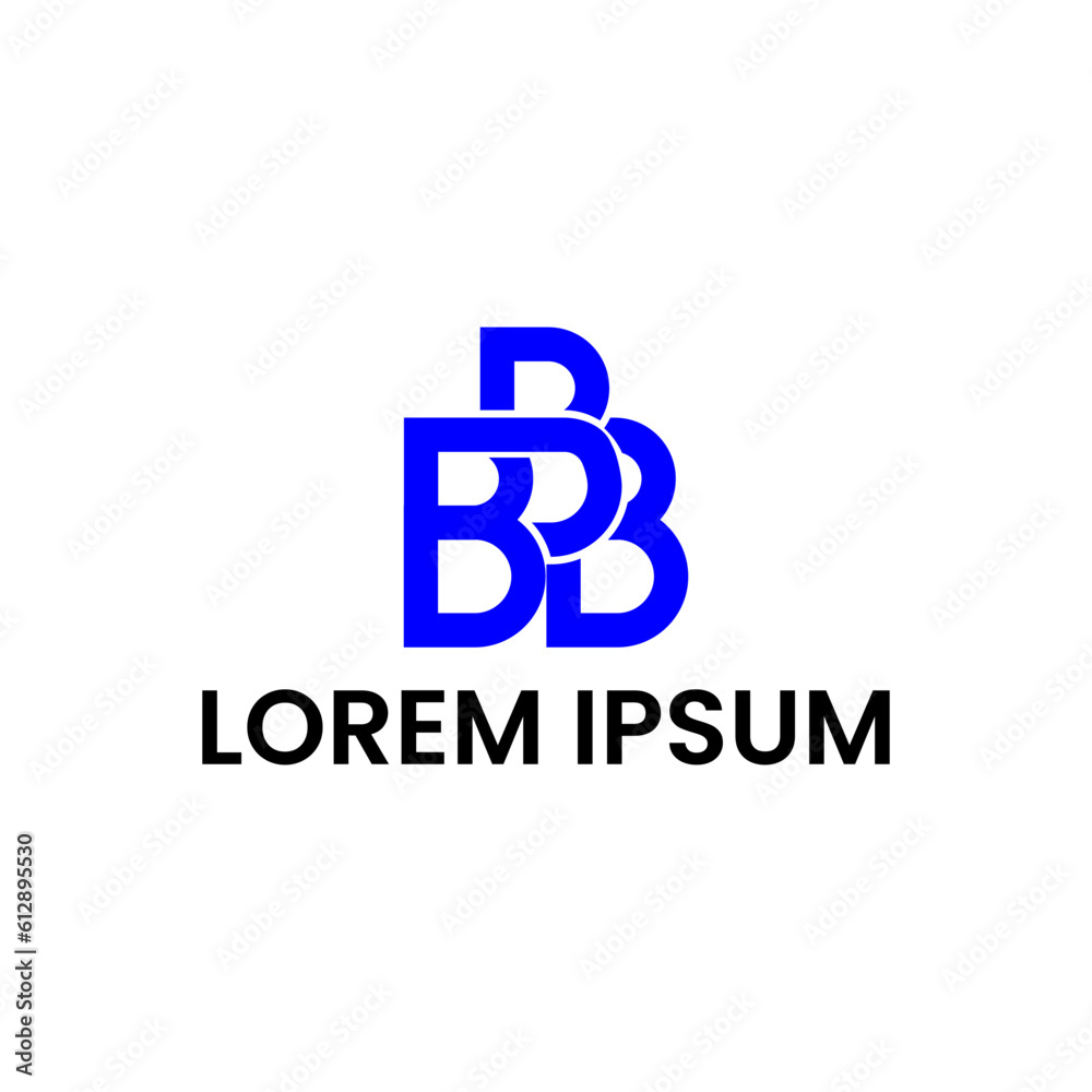 Letter BBB hexagon simple logo icon design vector.BBB three-letter ...