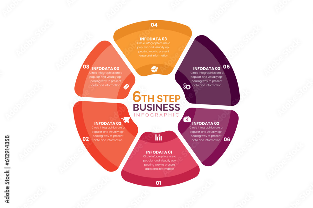 Circle Info graphics Template For Cycle Diagram, Options, Graph, Web ...