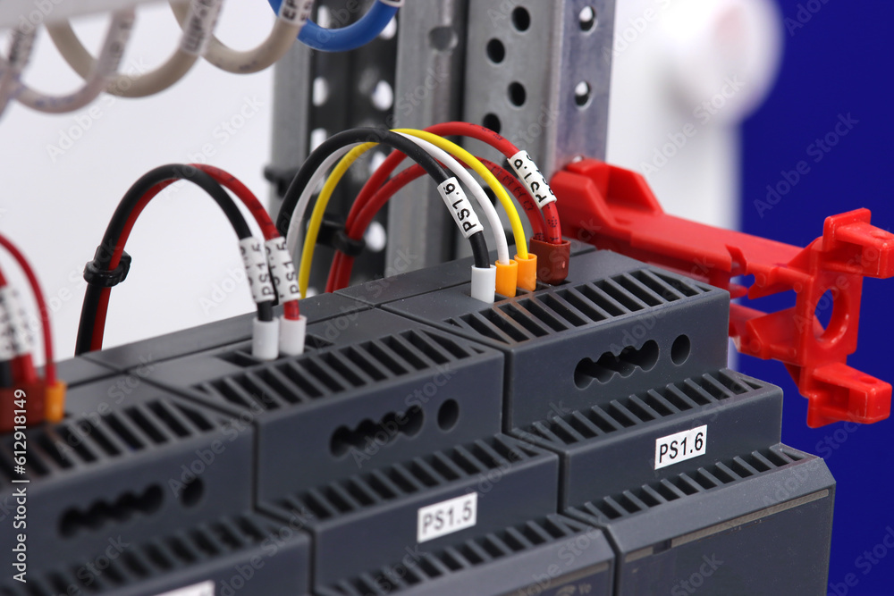Electrical wiring of the electrical cable and the distribution board in ...