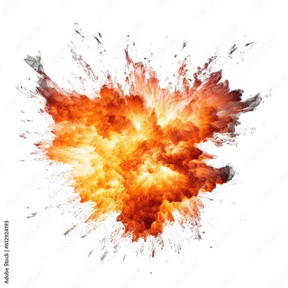 explosion fire isolated on white background Stock Illustration | Adobe ...