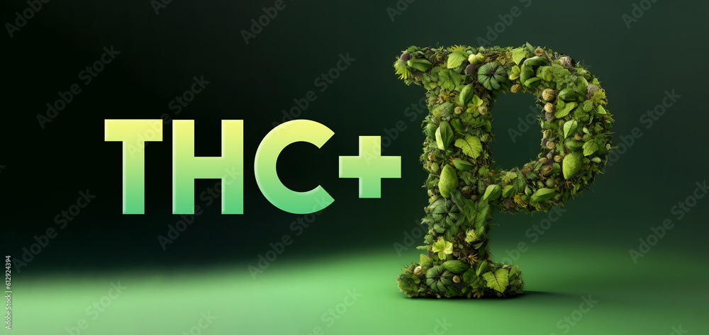 The molecular formula of Tetrahydrocannabiphorol THCP - Banner with ...