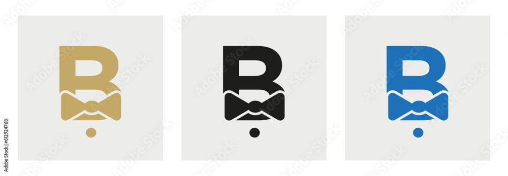 Letter B Business Tie Logo. Suit Logo Design Template Stock Vector ...