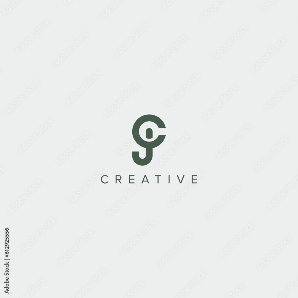 Modern alphabet letter JC CJ unique logo vector template illustration ...