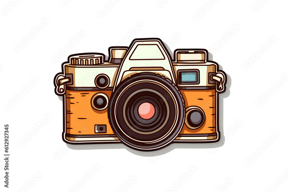 Camera Sticker On Isolated Transparent Background, Png. Generative AI ...