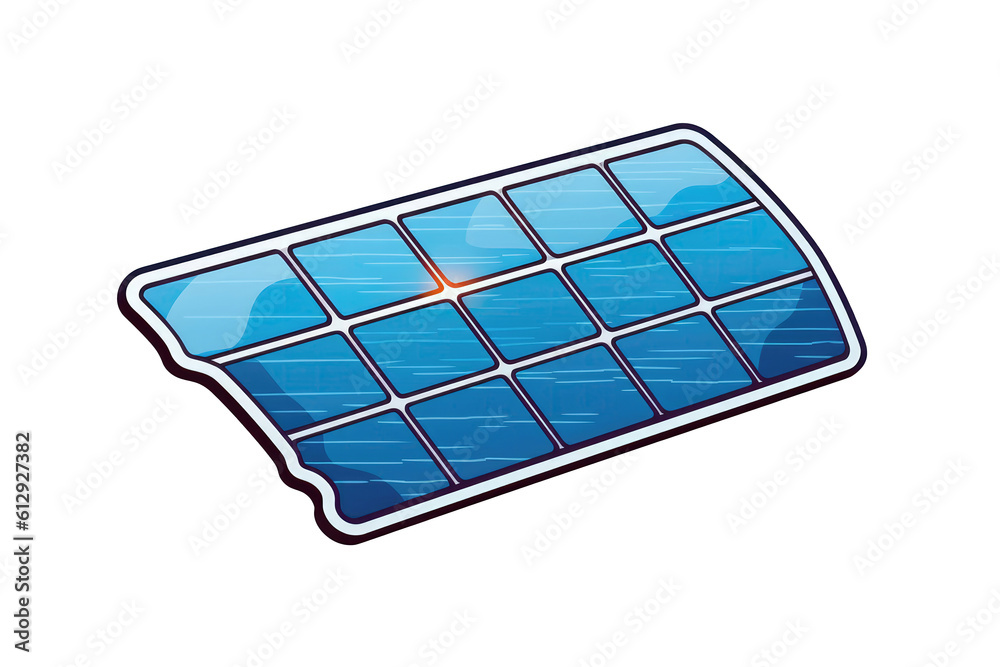 Solar Panel Sticker On Isolated Transparent Background, Png. Generative ...