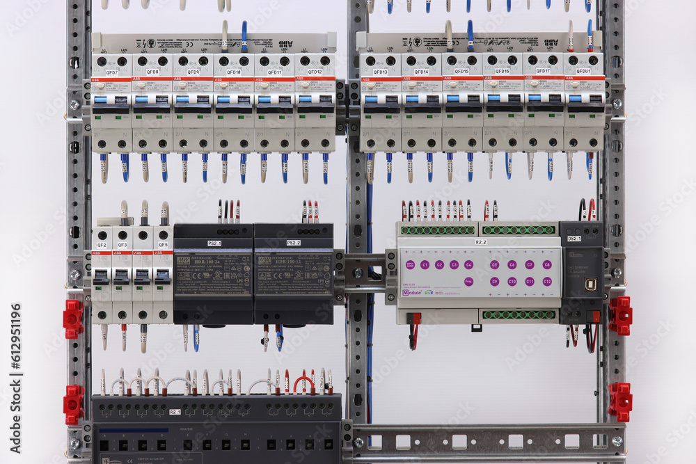 Electric switchboard with automatic current switches and automation ...
