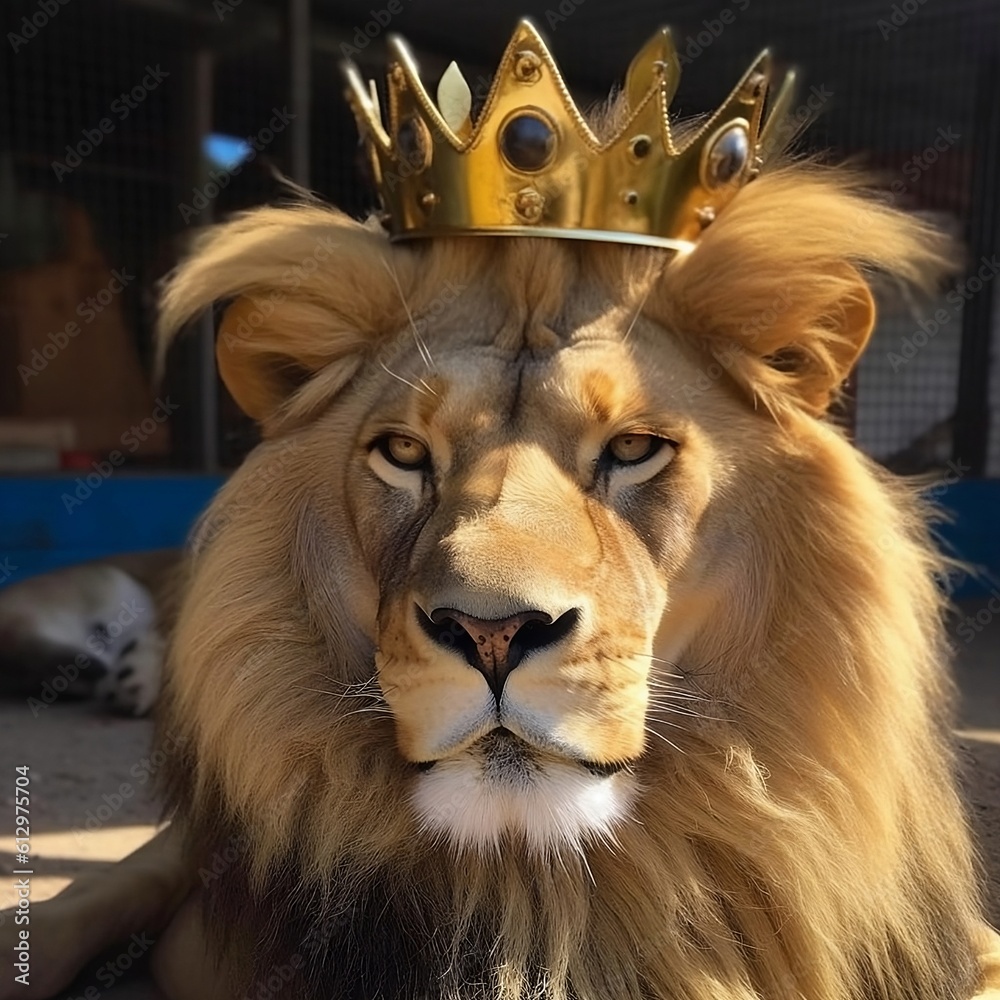 Lion, Lion with king crown, lion king, lion king, real lion, royal lion ...