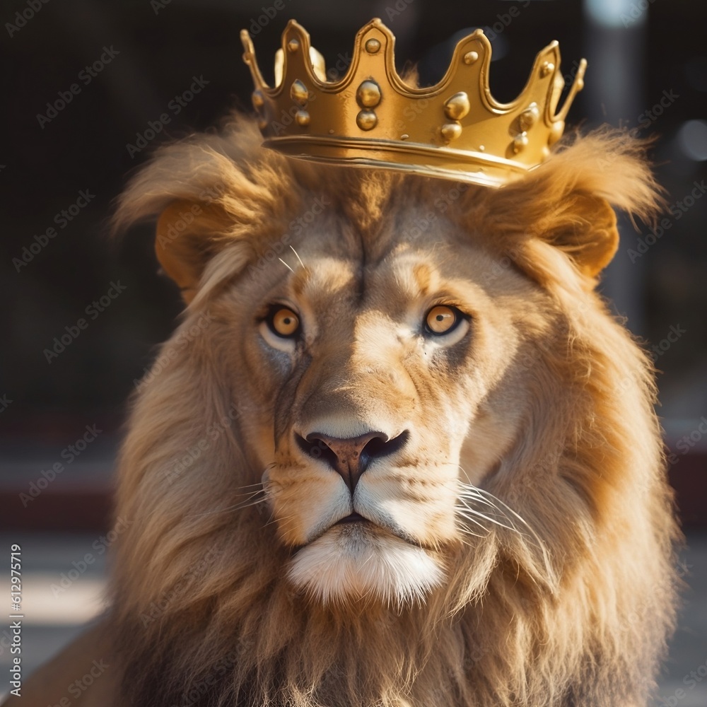 Lion, Lion with king crown, lion king, lion king, real lion, royal lion ...