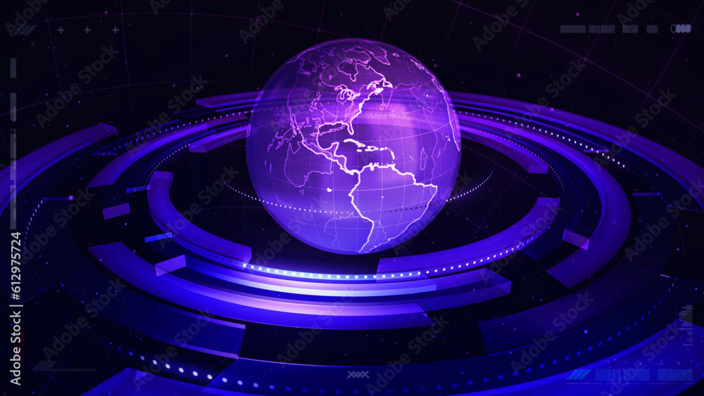 Worldwide news, filler graphics backdrop. A 3D rendering template ...