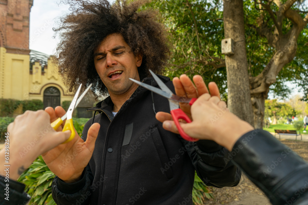 Comedic Hair Drama: Afro-Styled Guy's Amusing Reactions to His ...