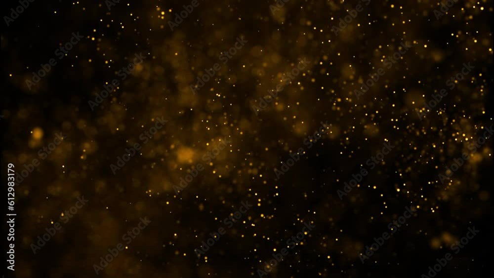 Gold Particles Moving Background. fast energy flying wave line with ...