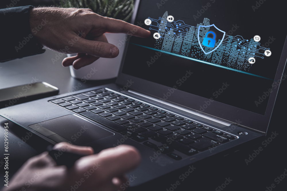 Foto de Cybersecurity of digital network systems with computer security ...