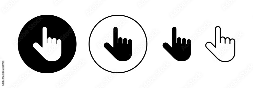 Hand cursor icon vector for web and mobile app. cursor sign and symbol ...