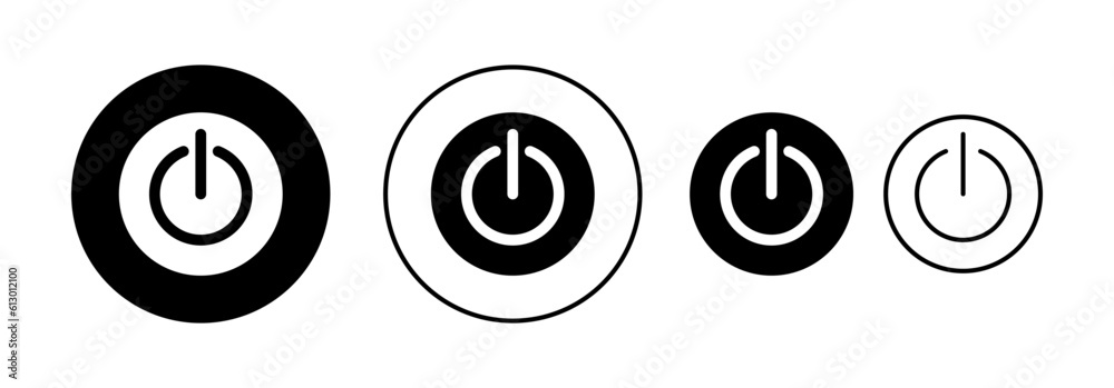 Power icon vector for web and mobile app. Power Switch sign and symbol ...