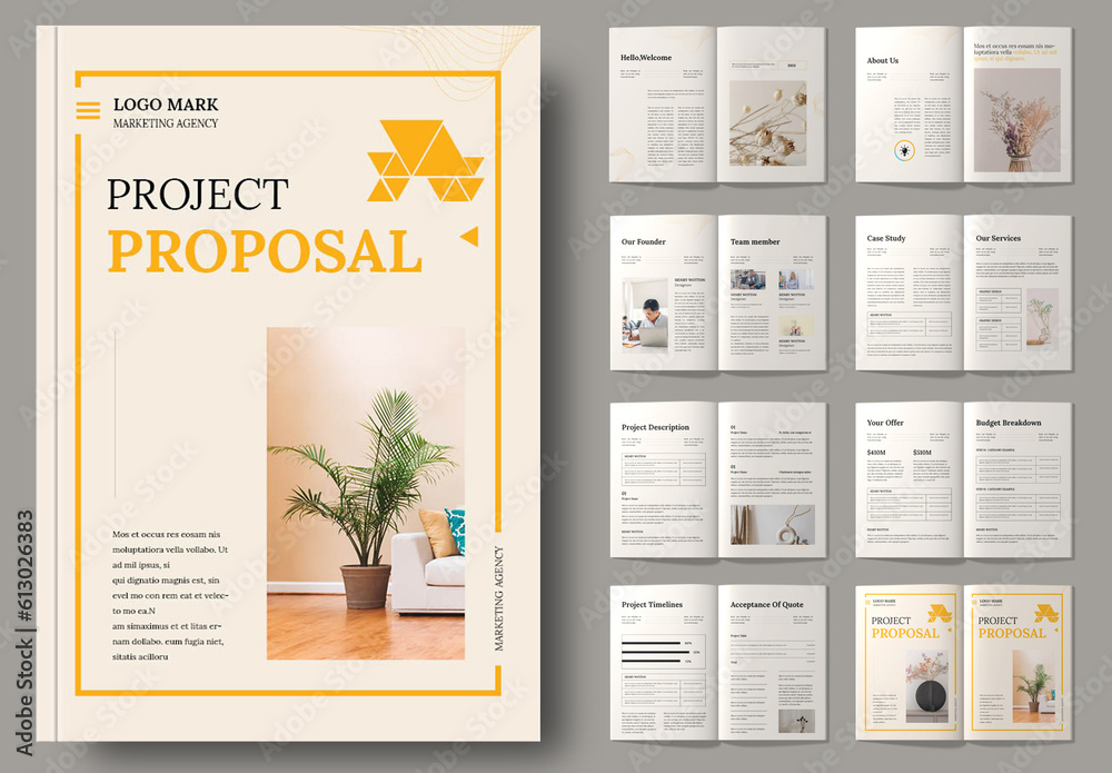 Project Proposal Stock Template | Adobe Stock