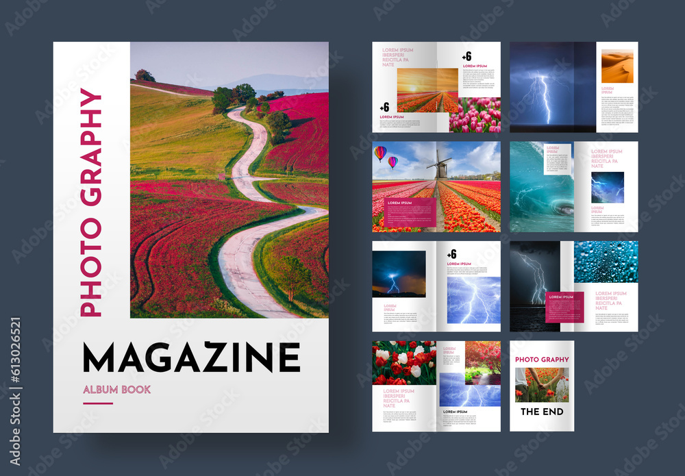 Photo Graphy Magazine Layout Stock Template | Adobe Stock