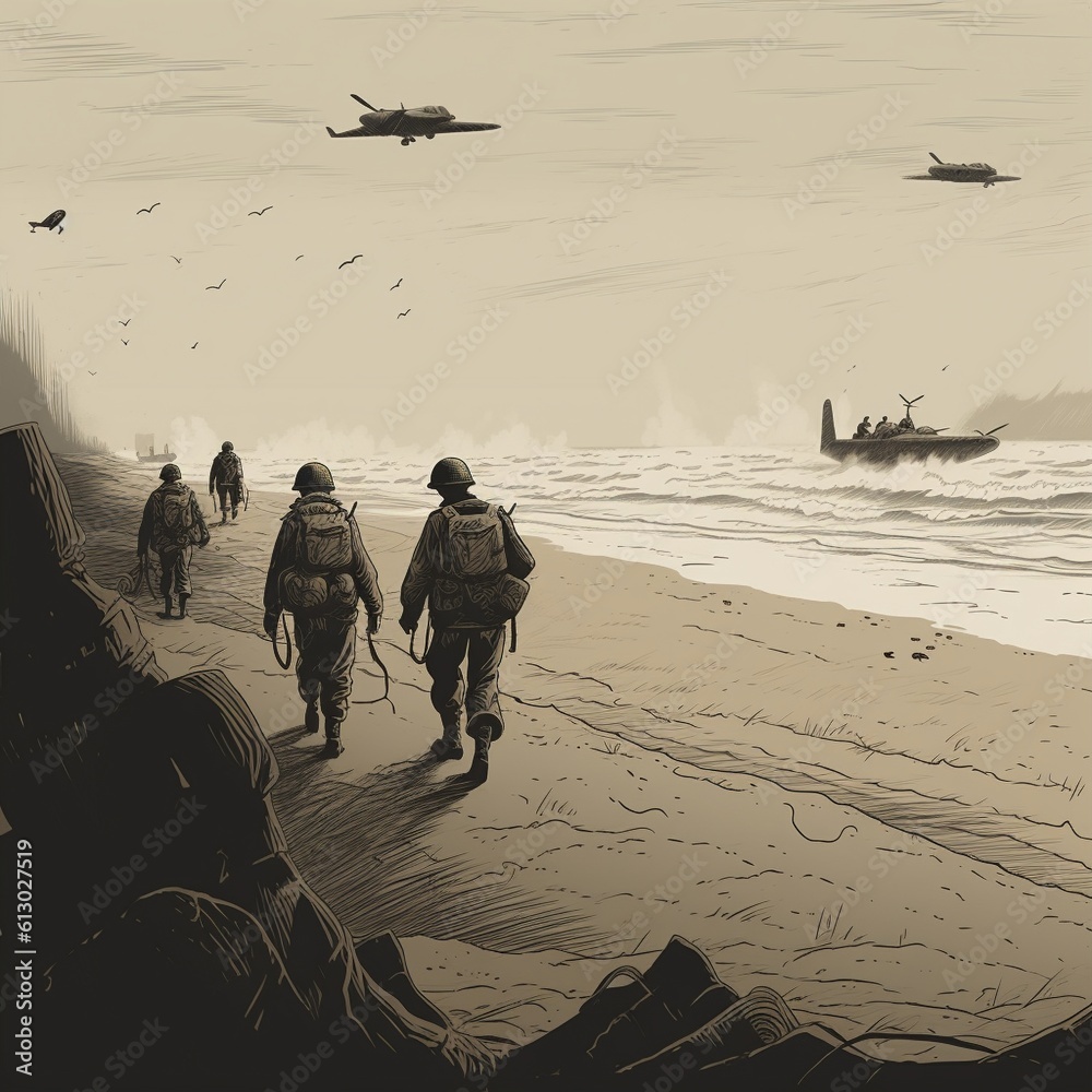 Honoring the Bravery of the Soldiers of D-Day: A Powerful Image of the ...