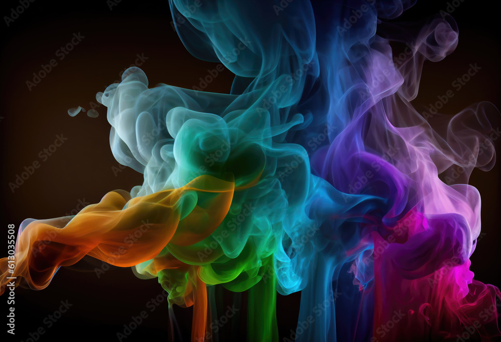 Multi Color Smoke Backgrounds Wispy Vibrant Wallpaper AI Stock ...