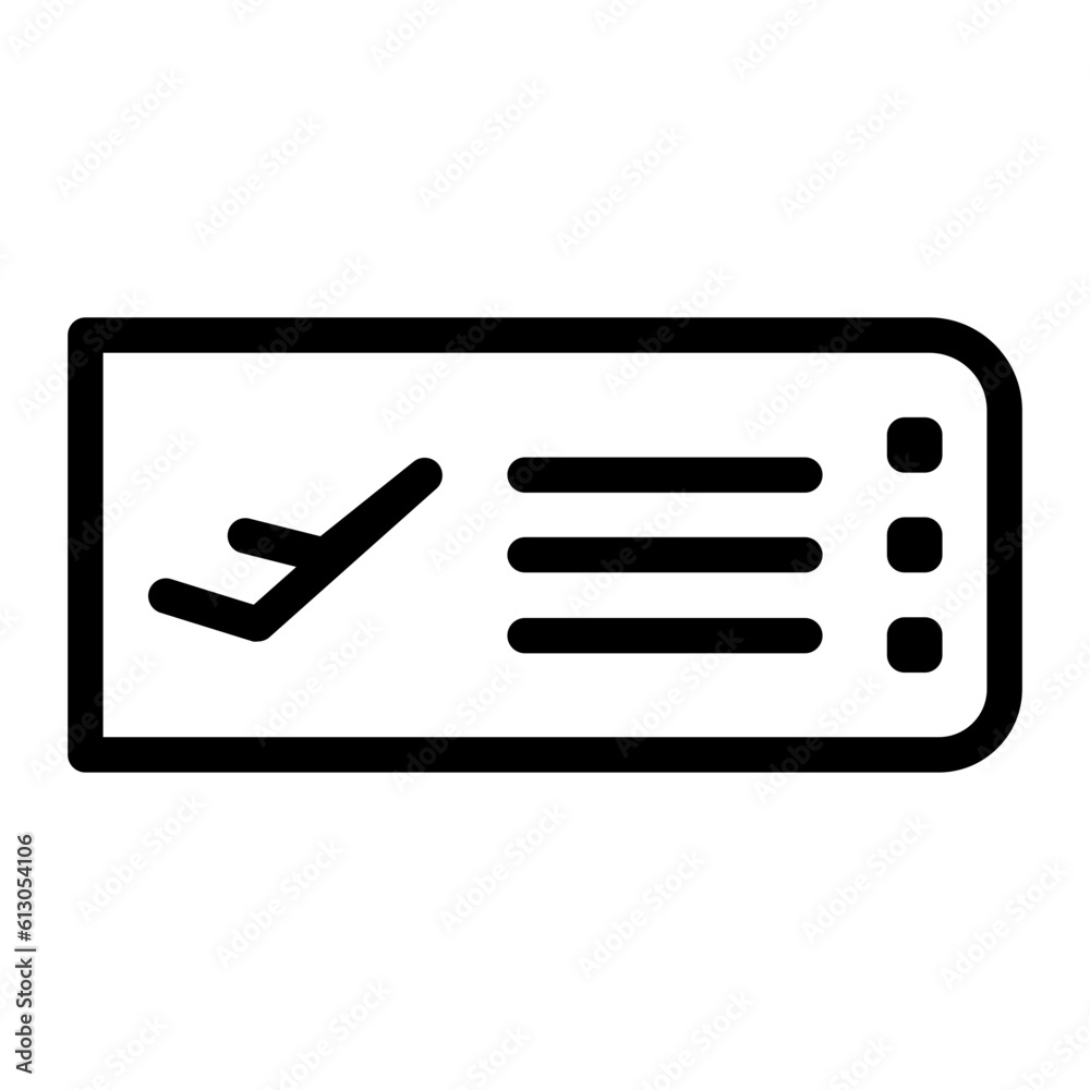 Airplane Ticket Icon: A visual representation symbolizing flight ...