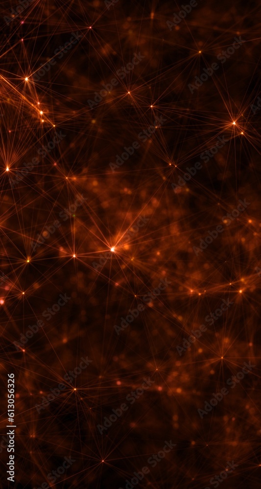Golden orange gradient vertical web banner background. Fantasy abstract technology, engineering ...