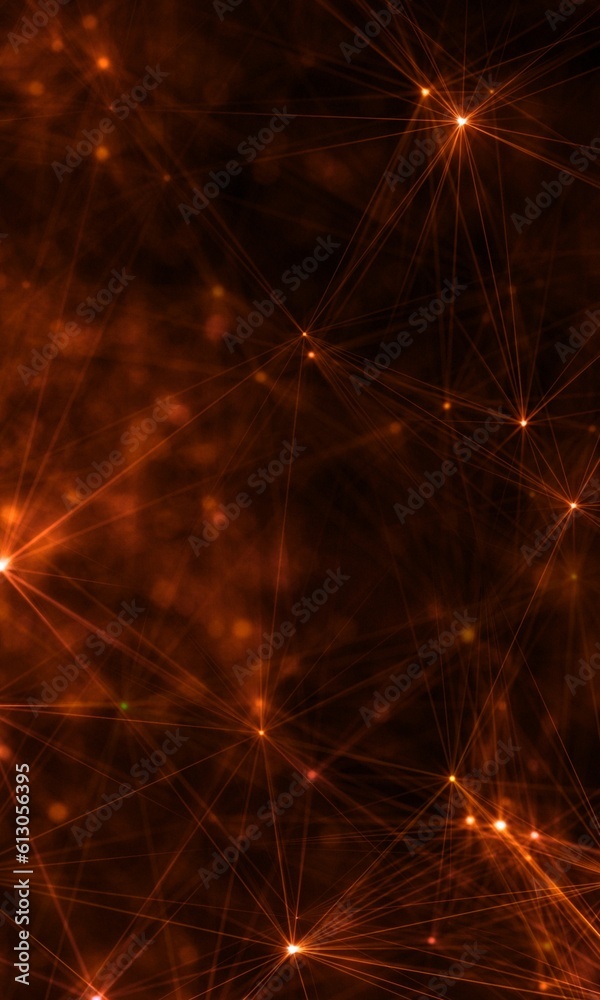 Golden orange gradient vertical web banner background. Fantasy abstract technology, engineering ...