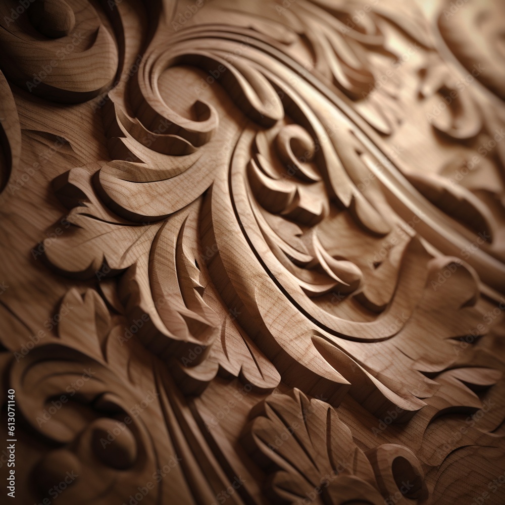 Appreciate the beauty and artistry of carved wood patterns with this ...