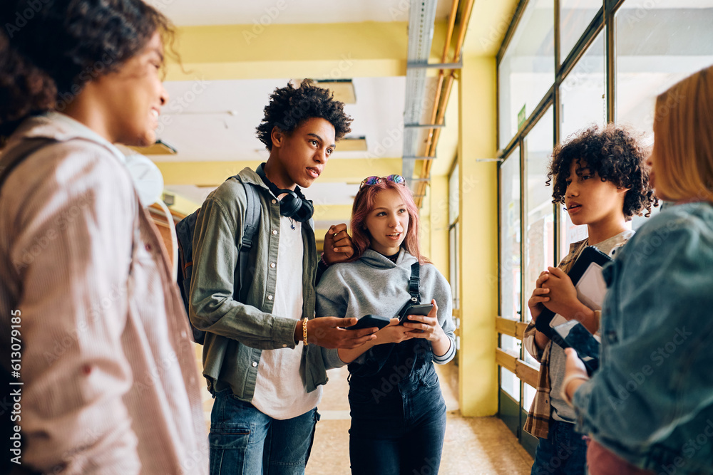 High School Friends Talking