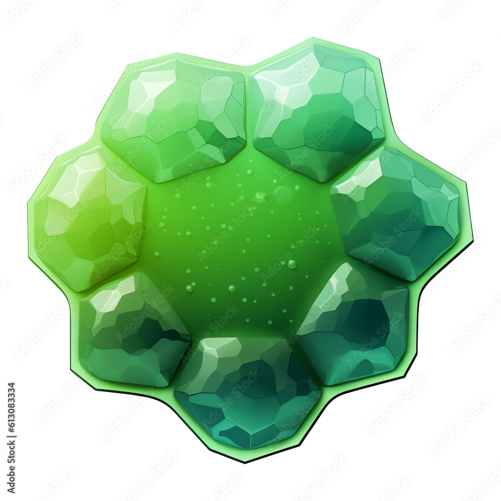 Abstract green slime jello formation isolated on transparent background ...