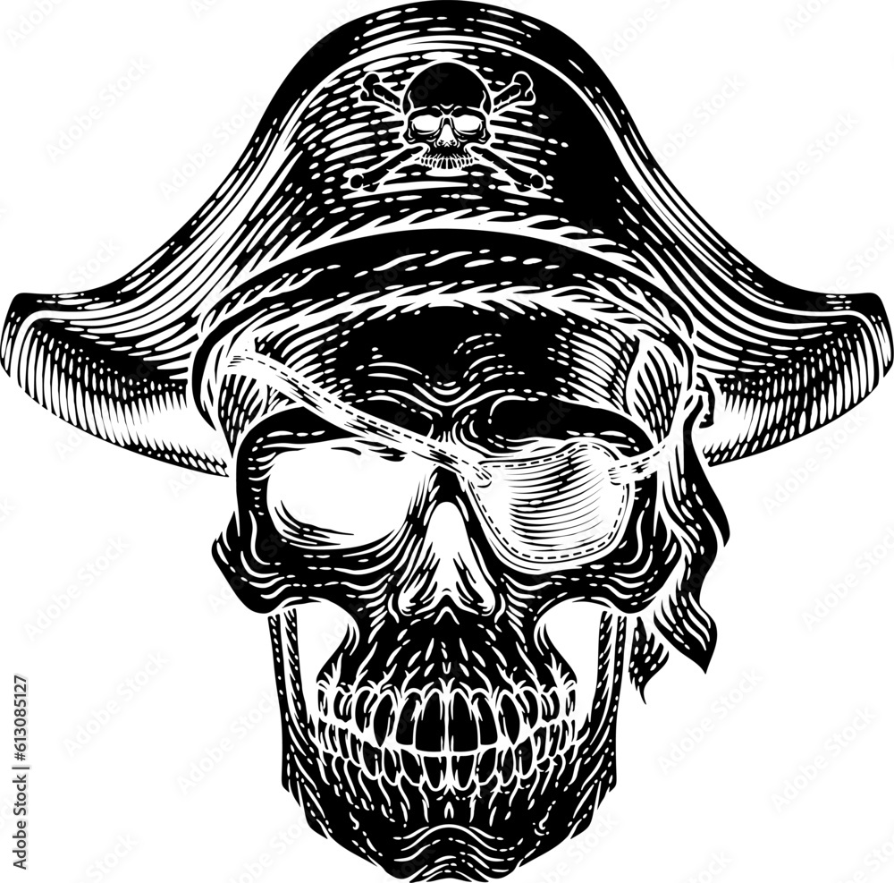 Pirate skull skeleton grim reaper mascot in pirates captain hat and ...