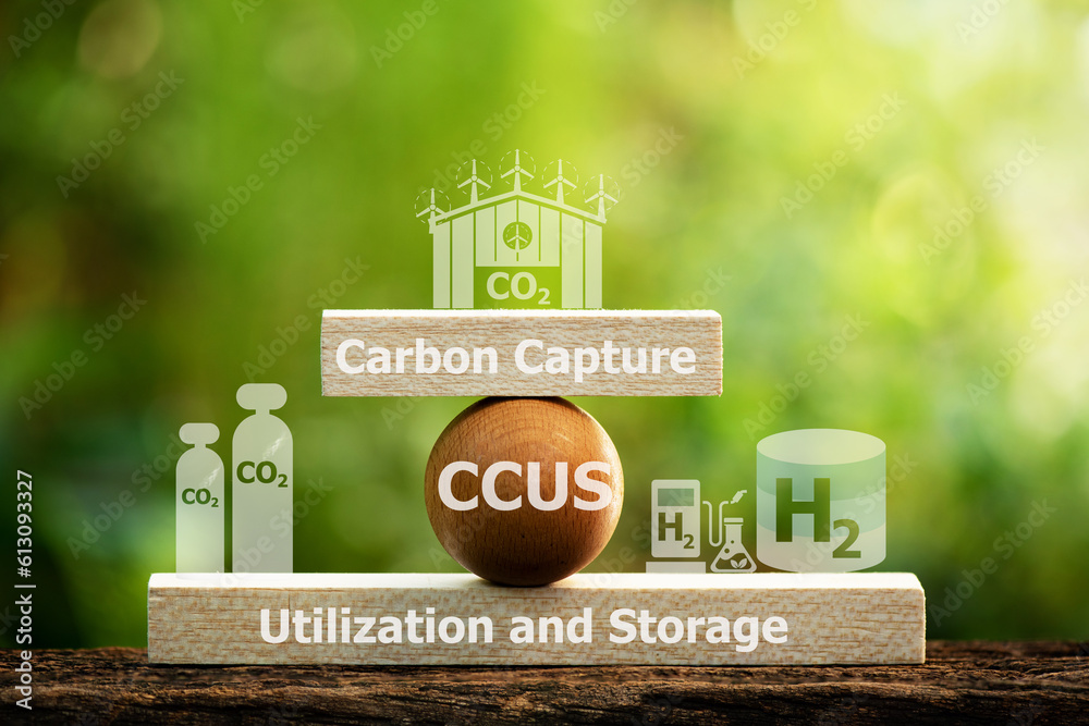 Carbon Capture Utilization And Storage Ccus Concept Technology Of Co2 Capturing And Store It