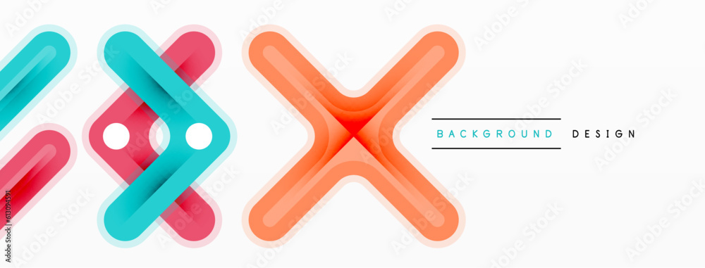 Minimal geometric background cross line. Design for wallpaper, banner ...