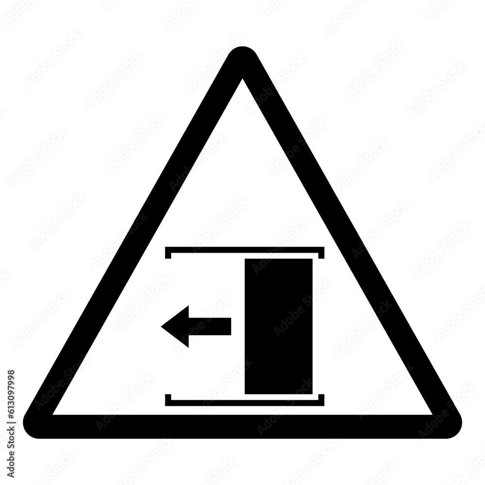 Door Slides Left To Open Symbol Sign, Vector Illustration, Isolate On ...
