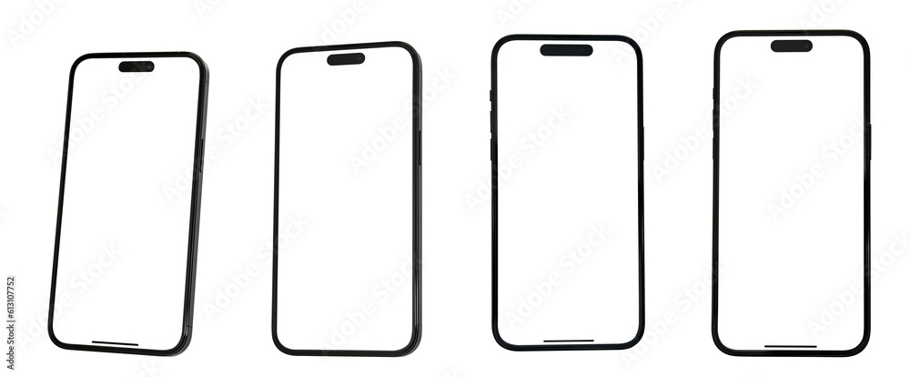 Mockup of Iphone 15 Ultra or pro max set Transparent - PNG isolated ...
