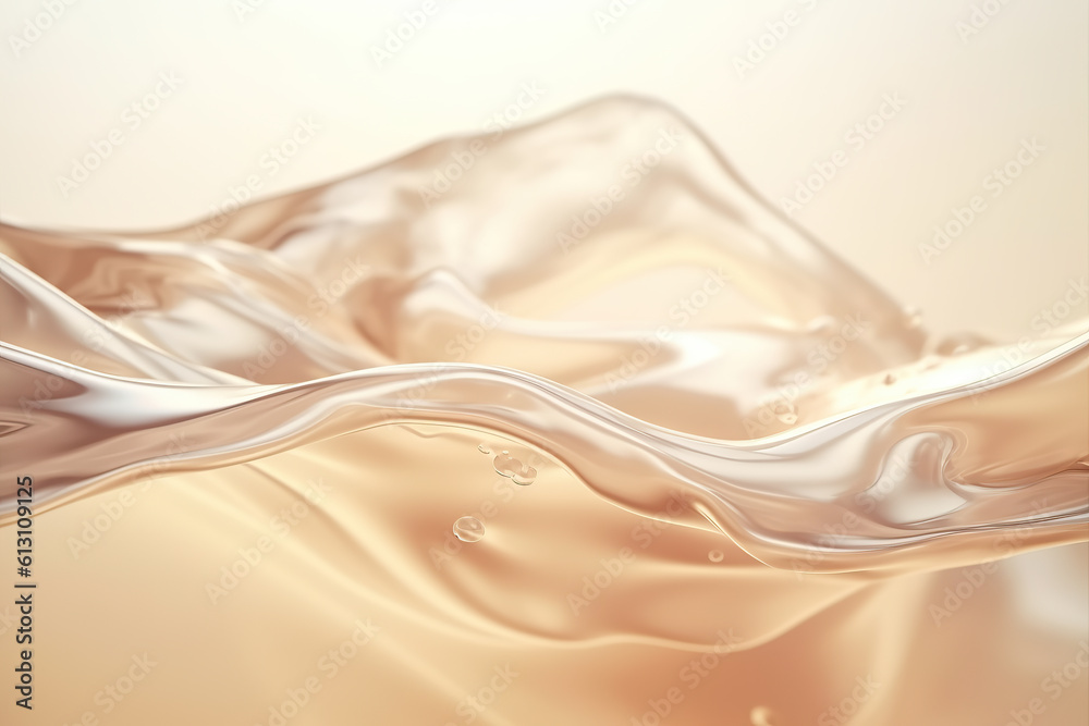 Liquid serum or hyaluronic acid splash on light pastel background Stock ...