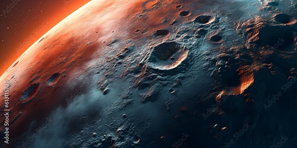 Extremely detailed Extreme closeup, unreal imagination with Moon, boca ...