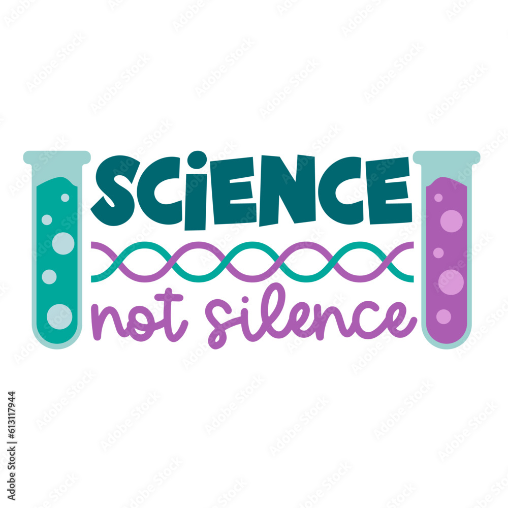 Science. Hand drawn motivation lettering phrase in modern calligraphy ...