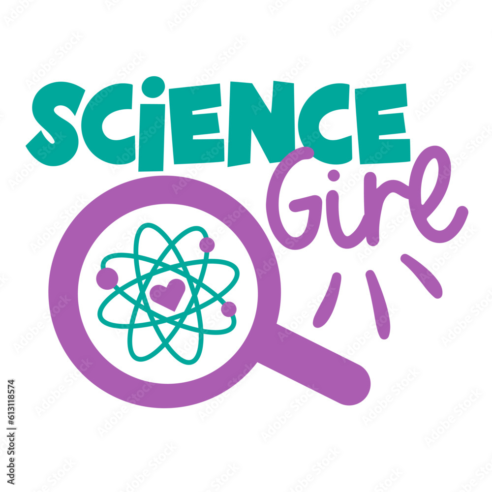 Science. Hand drawn motivation lettering phrase in modern calligraphy ...