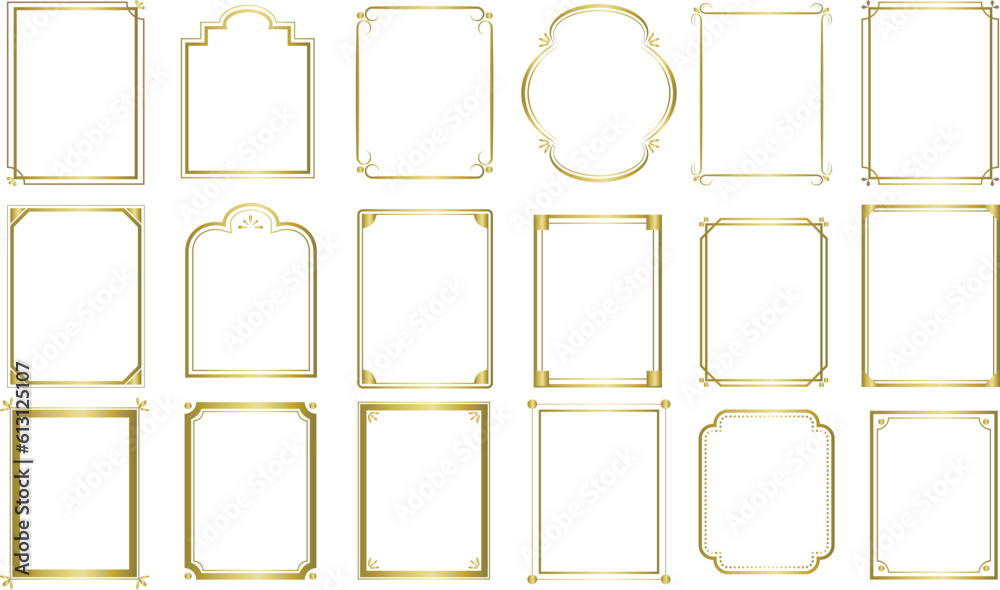 Set of Decorative vintage frames and borders set,Gold photo frame for ...